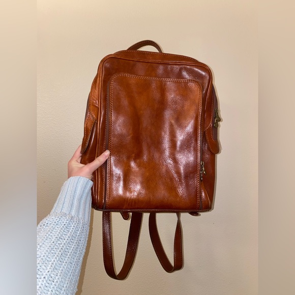 Bags | Beautiful Genuine Italian Leather Backpack | Poshmark